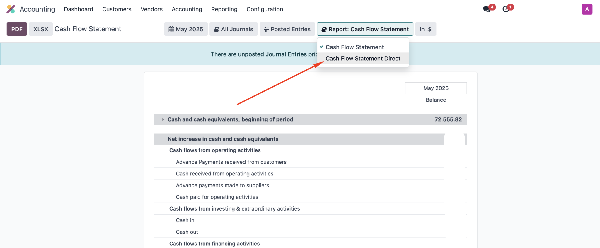 Cash Flow Statement in Odoo: Direct vs Indirect Method + Plugin from ERPixel